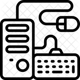 Computer System Icon - Download in Line Style