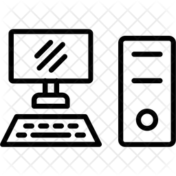 Computer System Icon - Download in Line Style