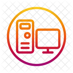 Computer System Icon - Download in Gradient Style