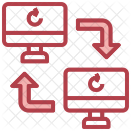 Computer Transfer Icon - Download in Dualtone Style