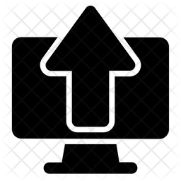 Computer upload Icon - Download in Glyph Style