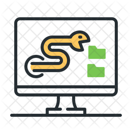 Computer Worm Icon - Download in Dualtone Style