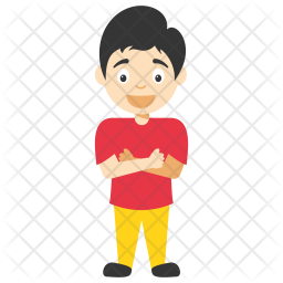 Confident Cartoon Boy Icon - Download in Flat Style