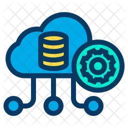 Configuration Database Icon - Download in Colored Outline Style