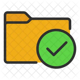 Correct Folder Icon - Download in Colored Outline Style