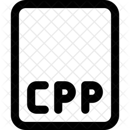 Cpp File Icon - Download in Line Style