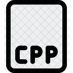 Cpp File Icon - Download in Colored Outline Style