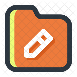 Create Folder Icon - Download in Colored Outline Style