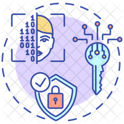 Cryptography Icon - Download in Colored Outline Style