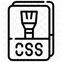 Css File Icon - Download in Line Style