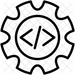 Custom Code Icon - Download in Line Style