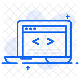 Custom Coding Icon - Download in Colored Outline Style