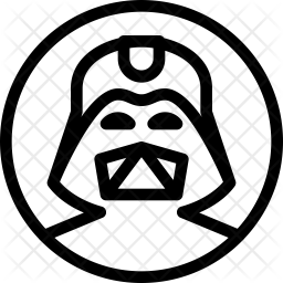 Darth vader Icon - Download in Line Style