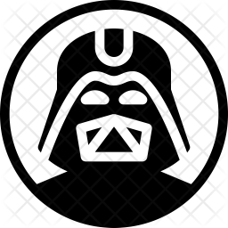 Darth Vader Icon - Download in Glyph Style