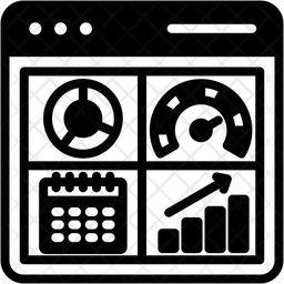 Dashboard Icon - Download in Colored Outline Style