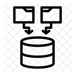 Data Icon - Download in Line Style