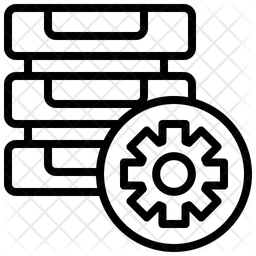 Data Configuration Icon - Download in Line Style