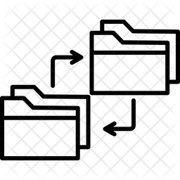 Data Copy Icon - Download in Line Style