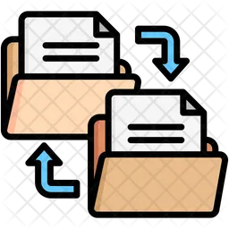 Data Copy Icon - Download in Colored Outline Style