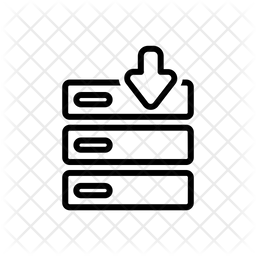 Data Download Icon - Download in Line Style