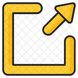 Data Export Icon - Download in Colored Outline Style