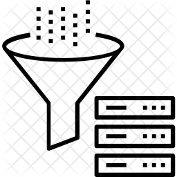 Data Filter Icon - Download in Line Style