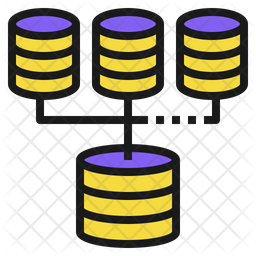 Data Integration Icon - Download in Colored Outline Style