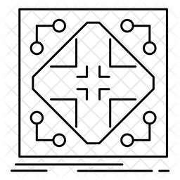 Data Matrix Icon - Download in Line Style