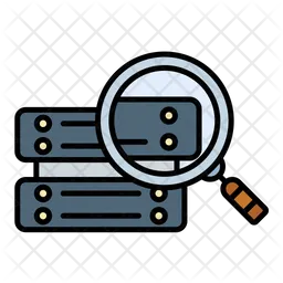 Data Query Icon - Download in Colored Outline Style