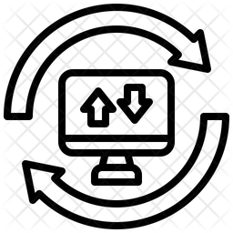 Data Sync Icon - Download in Line Style