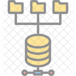Data Source Icon - Download in Colored Outline Style