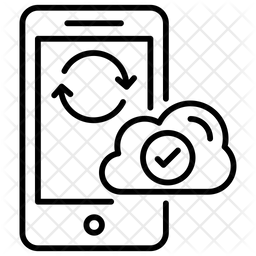 Data Sync Icon - Download in Line Style