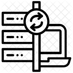 Data Synchronization Icon - Download in Line Style