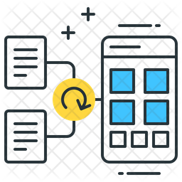 Data Transformation Icon - Download in Colored Outline Style