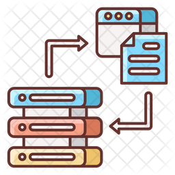 Data Transformation Icon - Download in Colored Outline Style