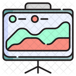 Data visualization Icon - Download in Colored Outline Style