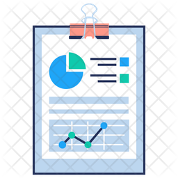 Data Visualization Report Icon - Download in Flat Style