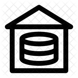 Data warehouse Icon - Download in Line Style