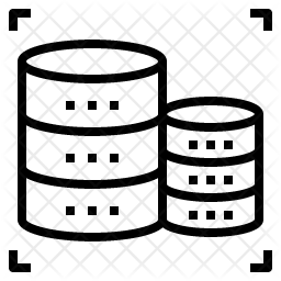 Database Icon - Download in Line Style