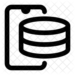 Database Icon - Download in Line Style