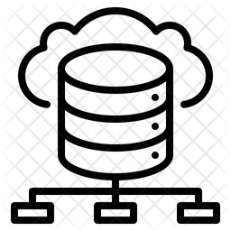 Database Icon - Download in Line Style