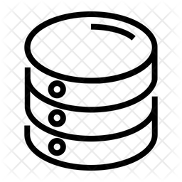 Database Icon - Download in Line Style