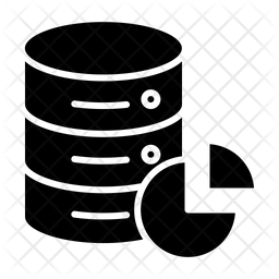 Database Analysis Chart Icon - Download in Glyph Style