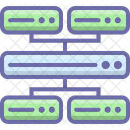 Database architecture Icon - Download in Colored Outline Style