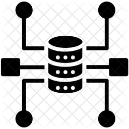 Database Architecture Icon - Download in Glyph Style