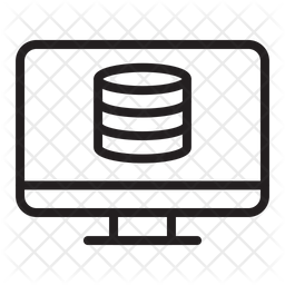 Database Storage Icon - Download in Line Style