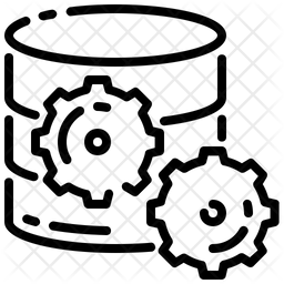 Database configuration Icon - Download in Line Style