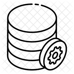 Database Configuration Icon - Download in Line Style