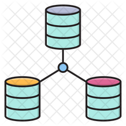Database Connection Icon - Download in Colored Outline Style