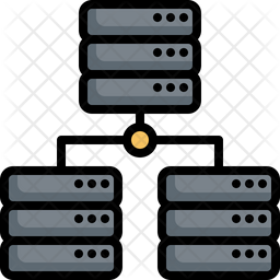 Database Connection Icon - Download in Colored Outline Style